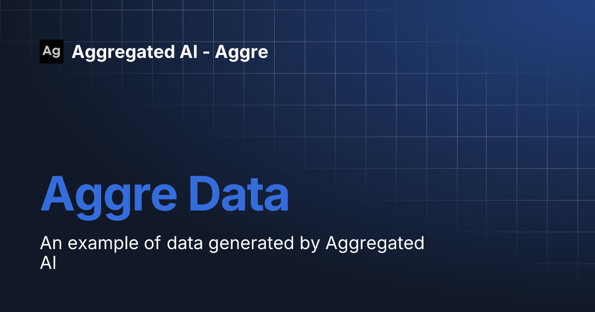 Aggre Data | Aggregated AI - Aggre